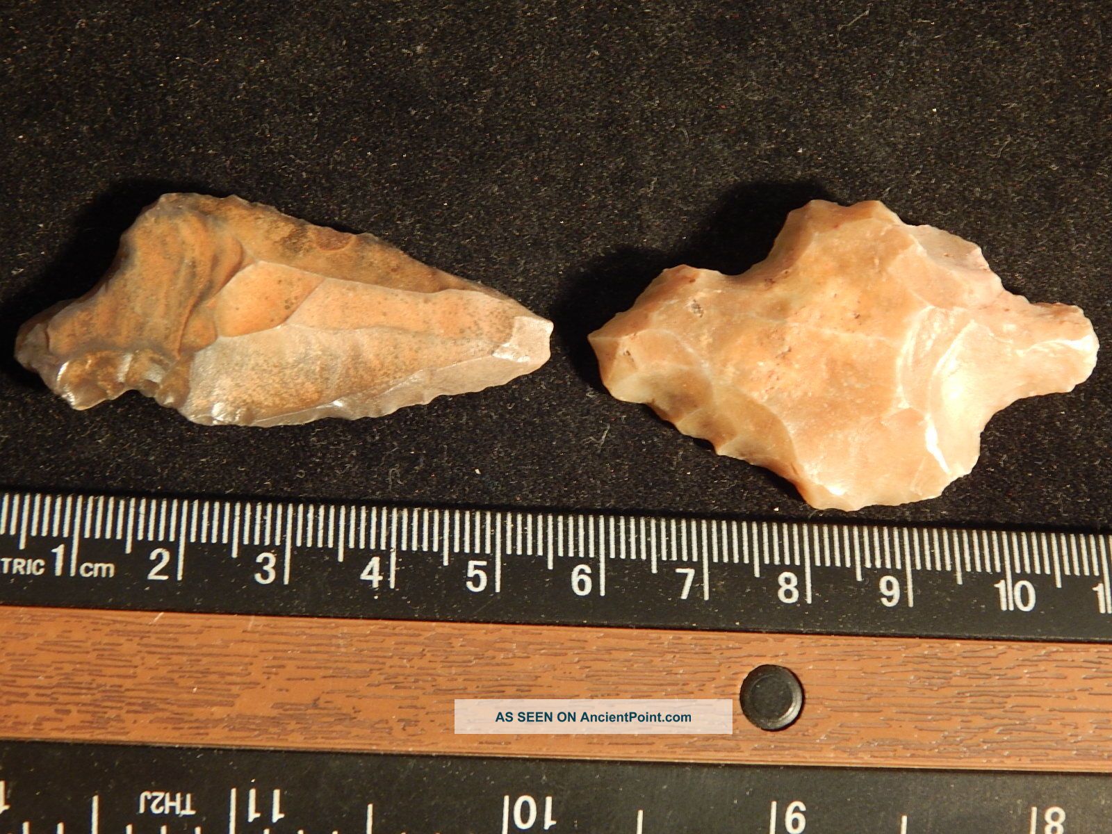 Two 55, 000 To 12, 000 Year Old Stemmed Aterian Lithic Artifacts 1. 97 Two 55, 000 To 12, 000 Year Old Stemmed Aterian Lithic Artifacts 1. 97